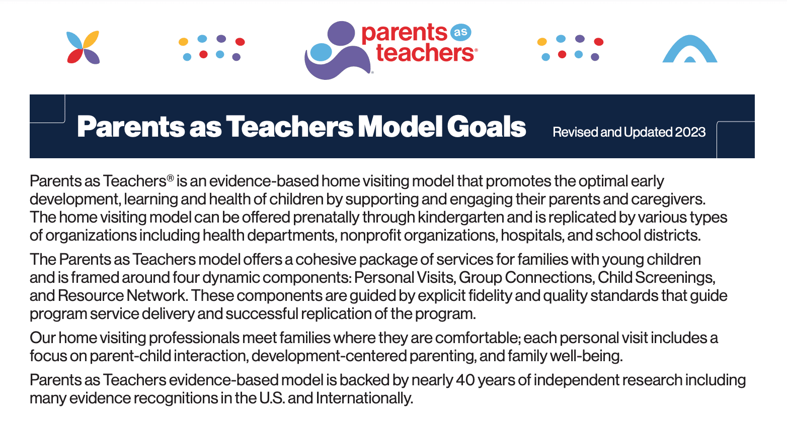 Four new model goals adopted - Parents as Teachers